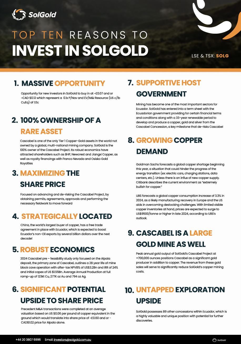 Investors - SolGold